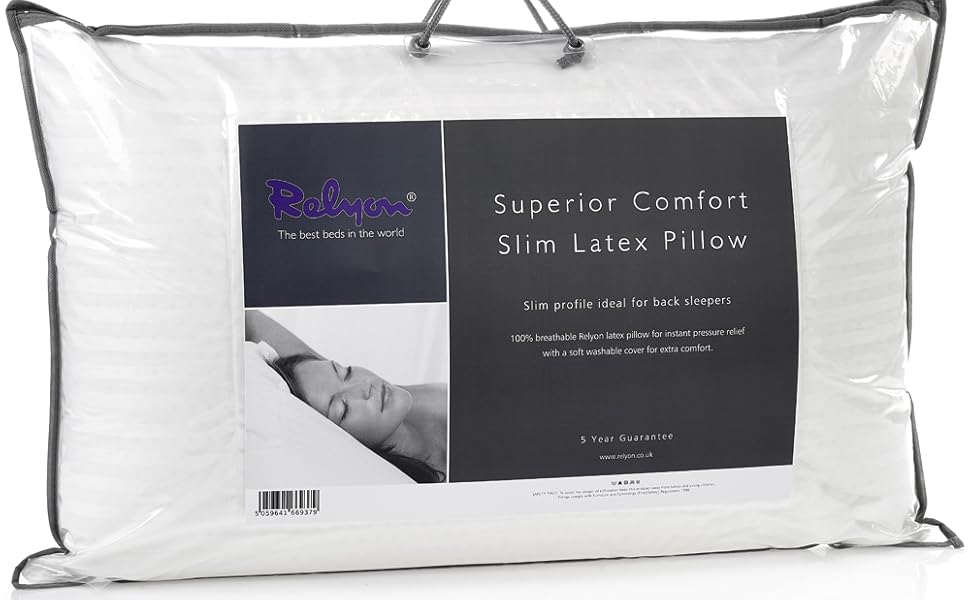 Relyon Superior Comfort Slim Pillow – Bed E Buys 1957